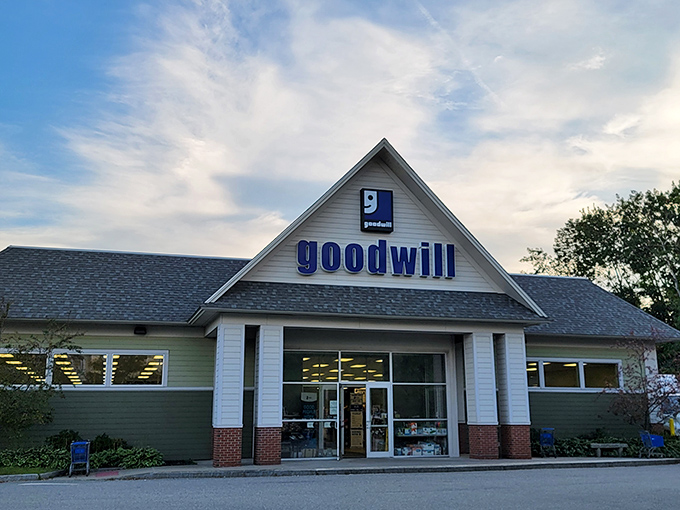 Same charming Goodwill from another angle – it's the kind of place where you might find a cashmere sweater for less than your morning latte.