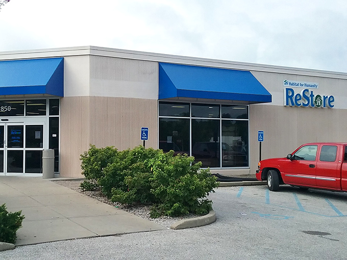 Where budget dreams come true! This ReStore's unassuming exterior hides a wonderland of affordable furniture finds for savvy Indiana shoppers.
