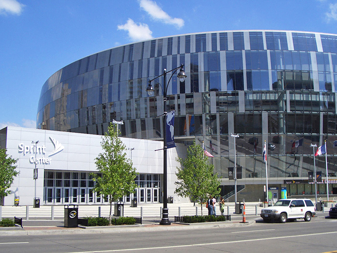 The Sprint Center dominates Kansas City's skyline, where world-class entertainment meets wallet-friendly real estate dreams.
