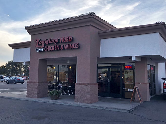 That inviting storefront practically whispers "authentic Southern flavors" to anyone walking by for dinner.
