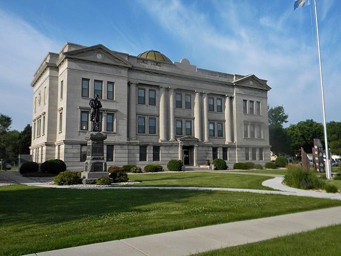 This grand courthouse in Milbank isn't just government business—it's the architectural equivalent of your grandmother's Sunday best.