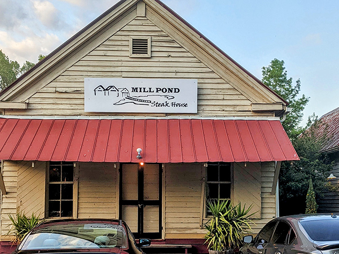 This unassuming country building houses Mill Pond's legendary steaks. Some of life's greatest pleasures come in simple packages.