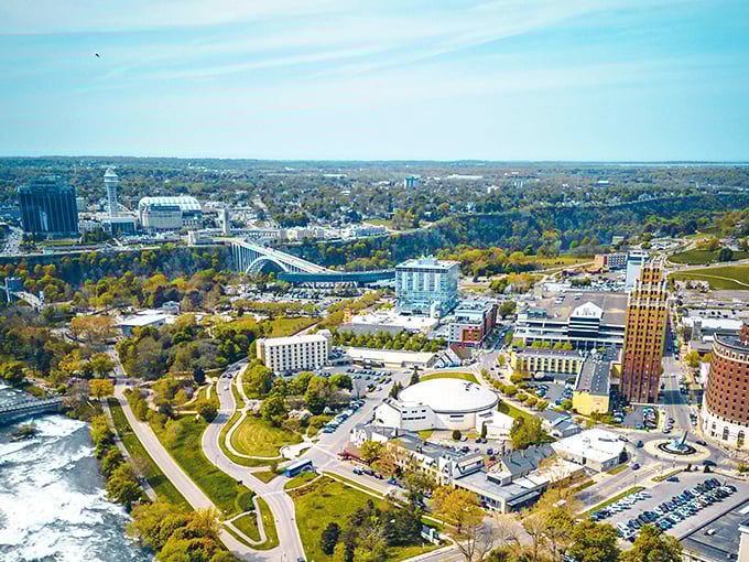 The breathtaking panorama of Niagara Falls showcases nature's majesty alongside affordable urban living. Paradise doesn't always require a premium.