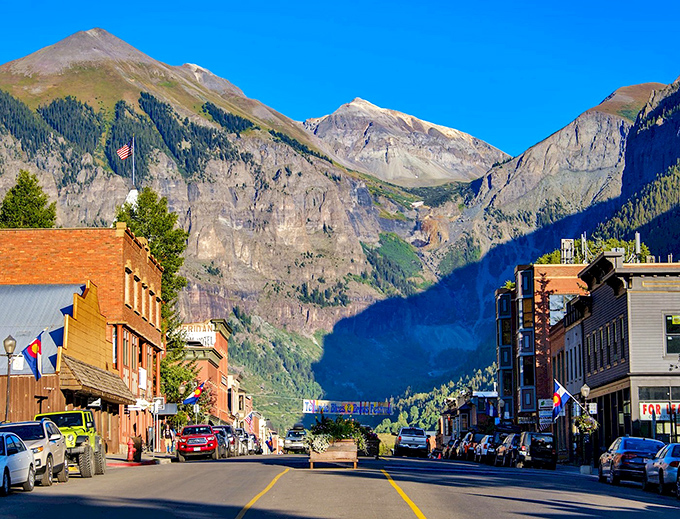 Colorado Avenue in Telluride offers a perfect time-travel experience &ndash; Victorian elegance surrounded by some of the most spectacular mountain scenery in America.