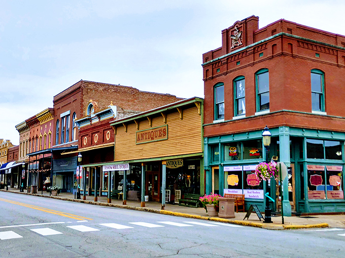 Downtown Van Buren's charming antique shops and colorful storefronts create the perfect setting for a leisurely treasure-hunting afternoon.