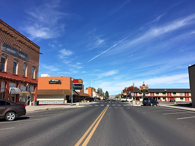 Yerington sits nestled against mountains that change colors hourly. The kind of view that makes you forget to check your phone for days.
