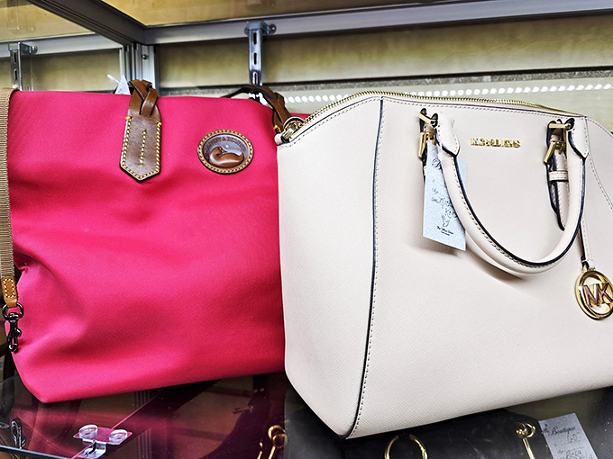 Designer dreams at thrift store prices—these Michael Kors and Dooney & Bourke bags still have plenty of shopping trips left.