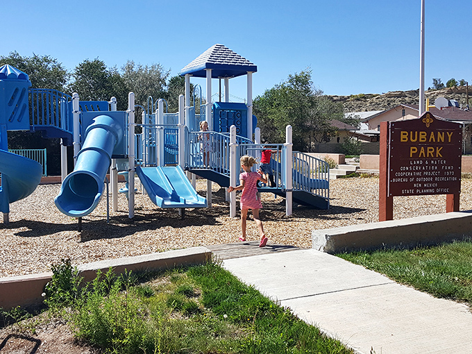 Bubany Park's playground invites grandkids to visit, proving that retirement in Gallup means having fun amenities for the whole family.