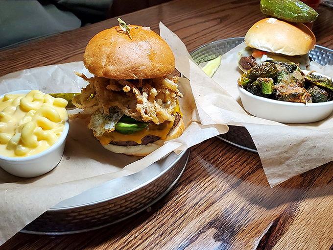 Burger perfection isn't complicated: a golden bun, melty cheese, and toppings that don't require an engineering degree to eat. Stanley's gets it.