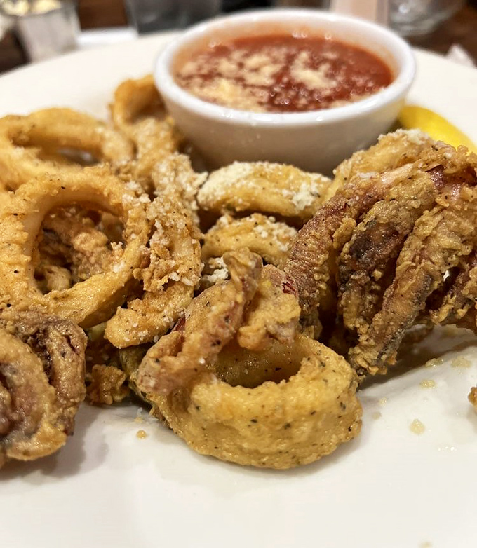 Golden-fried calamari that actually tastes like something other than rubber bands—a landlocked miracle in the heart of Kansas.