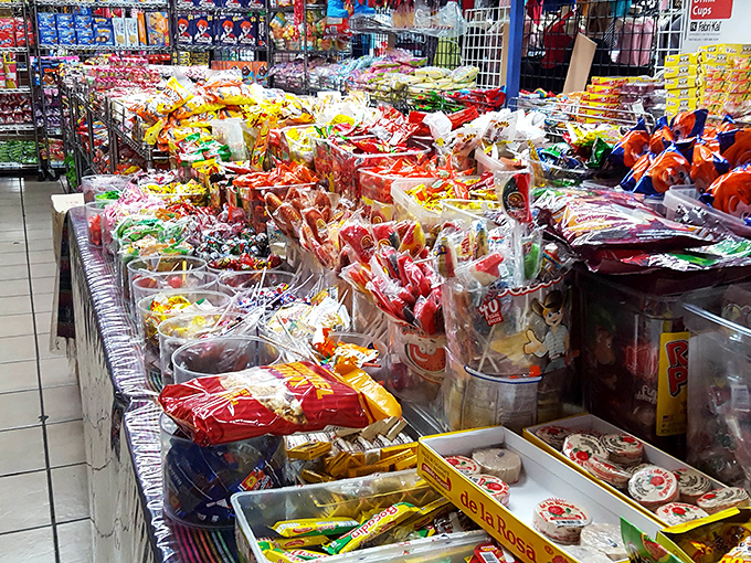 A candy lover's dream where childhood nostalgia meets adult-sized purchasing power. Diet resolutions come here to surrender gloriously.