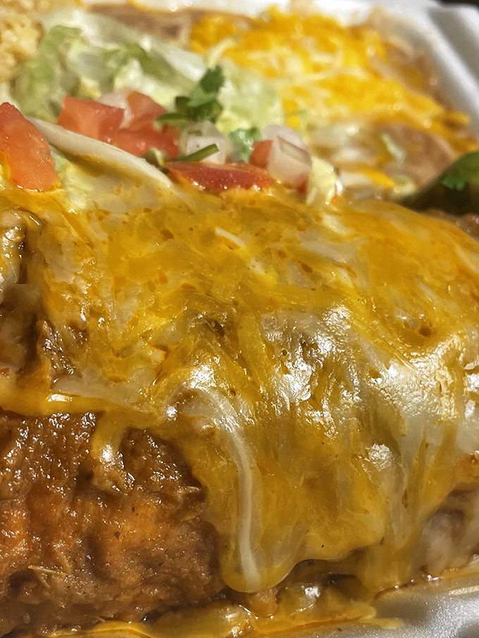 Cheese that stretches for days covers this hearty dish. The melty masterpiece would make even Wisconsin jealous.