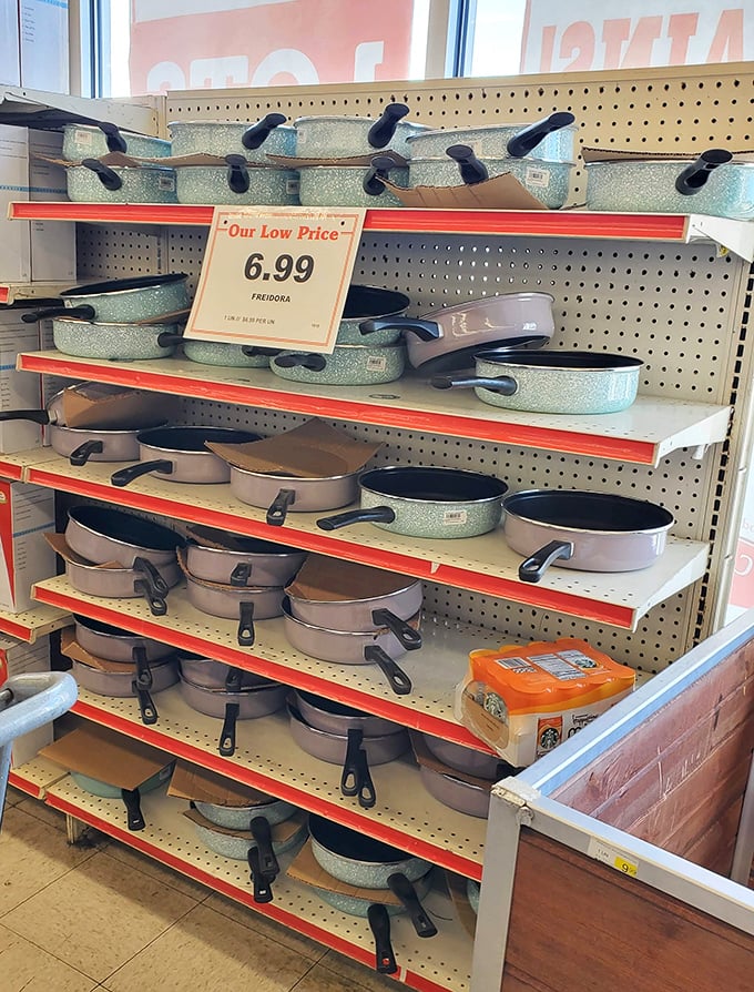Cookware corner: where aspiring chefs and ramen-only cooks alike find pans at prices that make gourmet stores blush. Kitchen essentials without the premium markup.