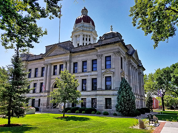 Seward's courthouse rises majestically from its manicured lawn, its stately dome and classical columns embodying small-town civic pride at its finest.