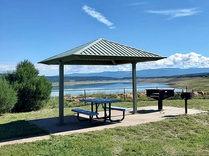 The five-star dining room Mother Nature reserved for you, complete with unobstructed lake views and a ceiling of endless blue.