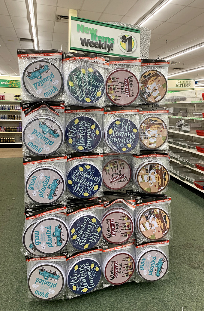 These decorative signs whisper "Live, Laugh, Love" without the boutique markup that usually accompanies such wisdom.