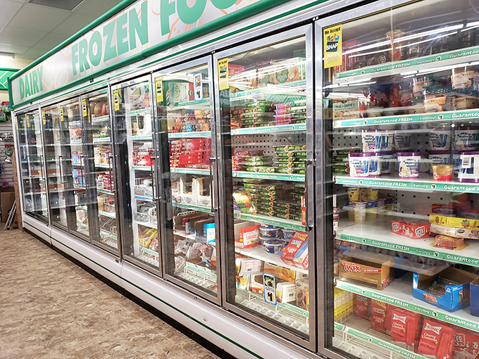 The frozen food section &ndash; proof that even in rainy Seattle, some things are better kept on ice, especially when they're this affordable.