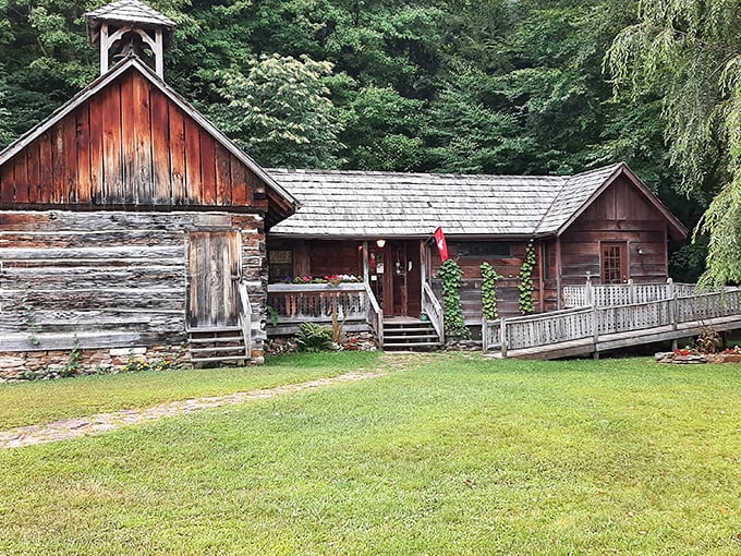 The Historic Square and Helvetia Public Library &ndash; where books and heritage share equal billing, and the path leading there practically whispers "follow me."