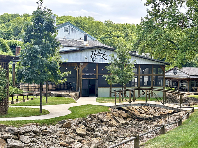 Holladay Distillery isn't playing dress-up with its rustic charm – Missouri's oldest distillery has been turning limestone-filtered water into liquid gold since before your grandparents were born.