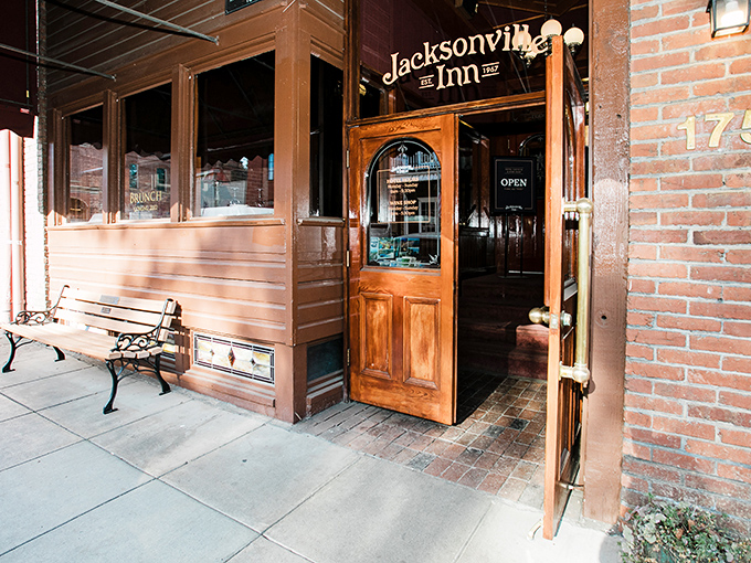 The Jacksonville Inn's wooden door might as well be a time portal &ndash; step through and find yourself in a world where rushing is forbidden.