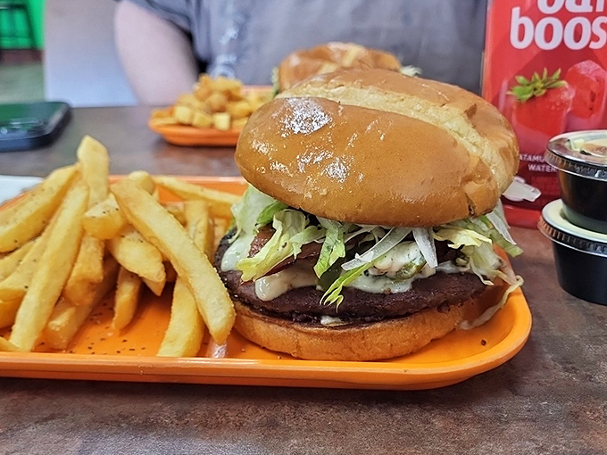 That jalape&ntilde;o popper burger isn't playing around&mdash;it's bringing the heat and the cheese in perfect harmony together.