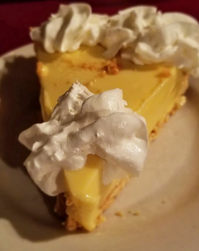 Key lime pie that strikes the perfect balance between tart and sweet, topped with clouds of whipped cream. Florida sunshine on a plate.
