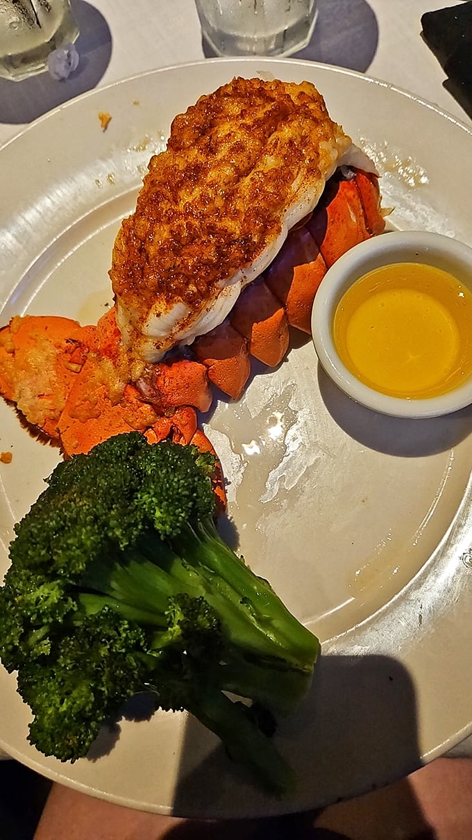 This isn't just seafood &ndash; it's ocean candy. That perfectly seared fish perched atop vibrant vegetables proves The Chop House isn't just about beef.