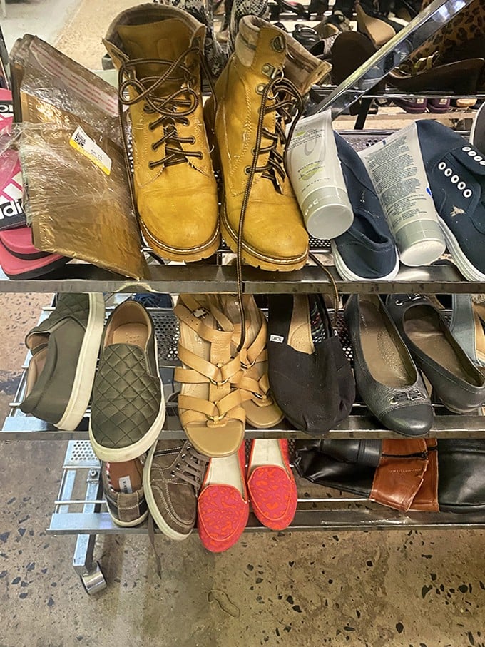 Timberland boots and quilted flats share shelf space &ndash; proof that fashion democracy is alive and well.