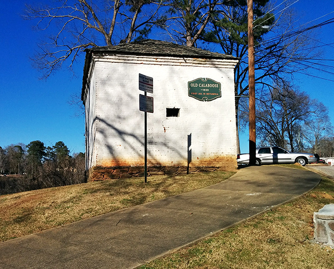 The Old Calaboose stands as Wetumpka's historic jailhouse, now telling stories instead of holding prisoners&mdash;a much better retirement plan.