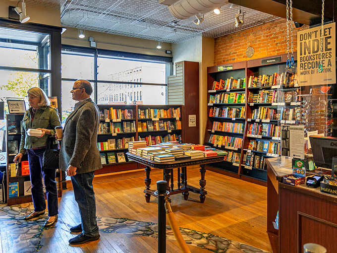 Read Between the Lynes bookstore proves independent bookshops still thrive where algorithms fear to tread. That sign says it all&mdash;don't let indie bookstores become fiction.