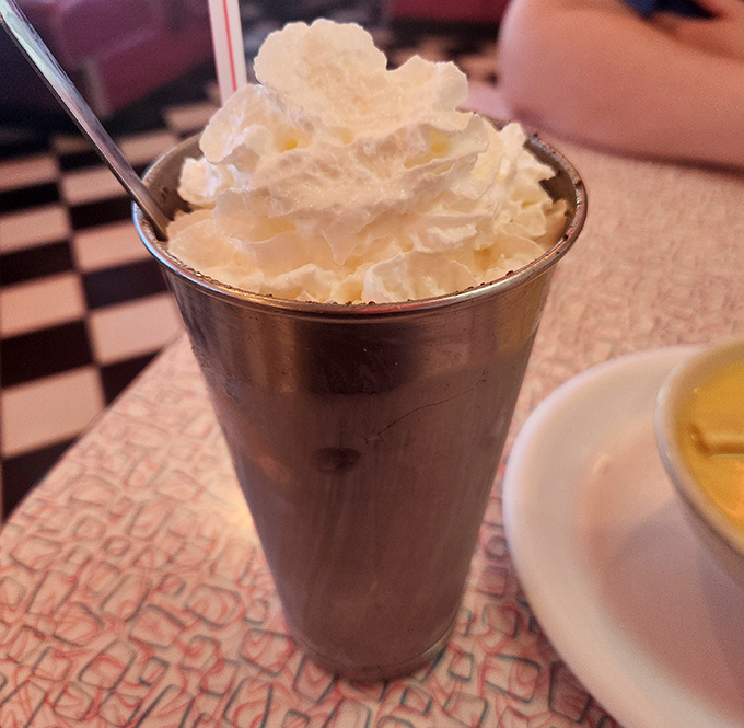 That's not just a milkshake—it's a frothy monument to dairy perfection that requires both serious straw strength and the willpower not to finish in 30 seconds.