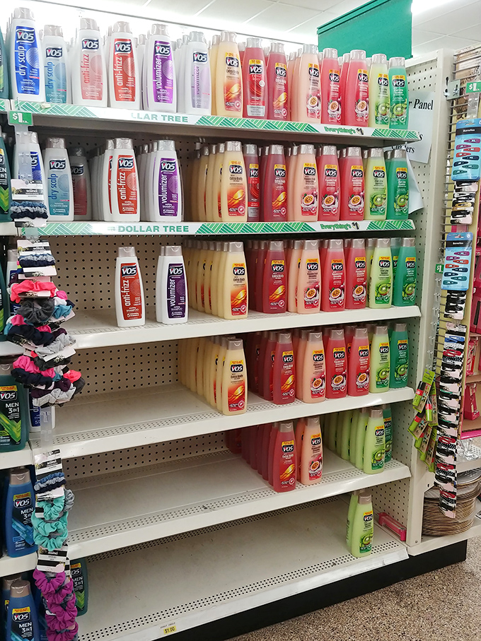 V05 bottles create a rainbow of haircare possibilities&mdash;proof that looking good doesn't require emptying your savings account.