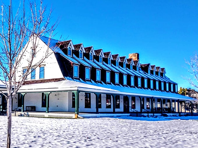 The Sheridan Inn's dormered roofline stands like a row of attentive soldiers, guarding stories from when Buffalo Bill was more than just a football team.