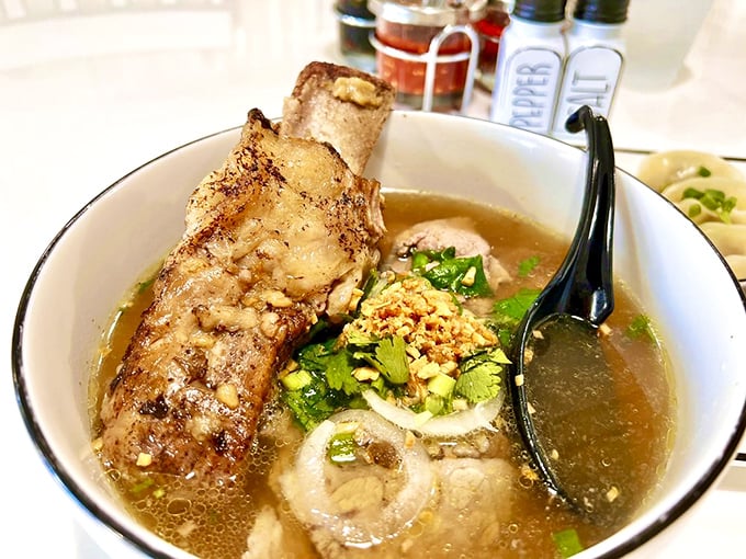 This short rib pho doesn't just break the fourth wall&mdash;it shatters it with deep, rich broth and meat that surrenders at the slightest touch.