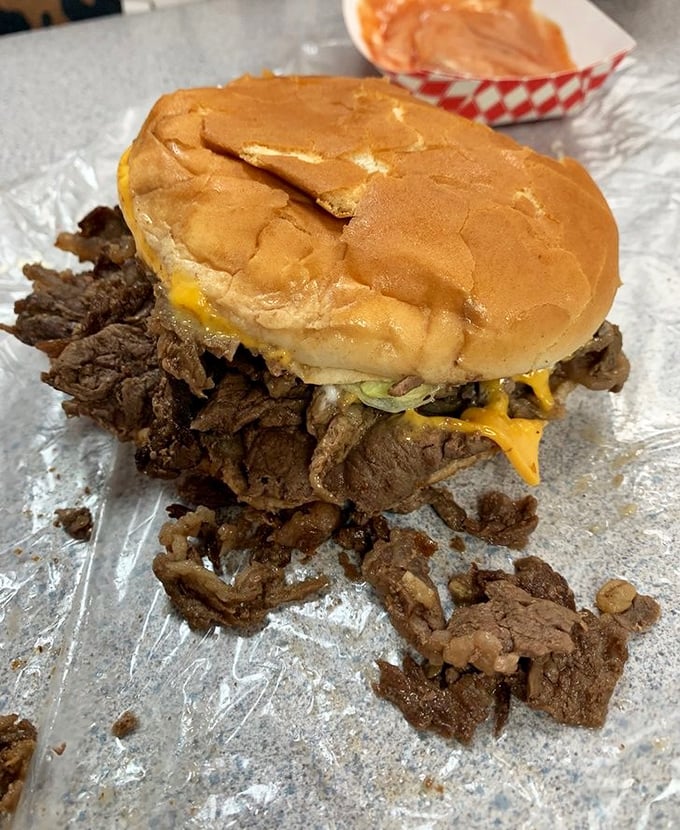 This steak sandwich isn't trying to impress food critics&mdash;it's busy satisfying the same craving it has for generations.