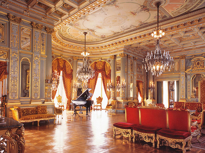 Gilded Age interior decorators clearly operated on one principle: "More is more." This ballroom at The Breakers makes modern luxury hotels look positively minimalist.