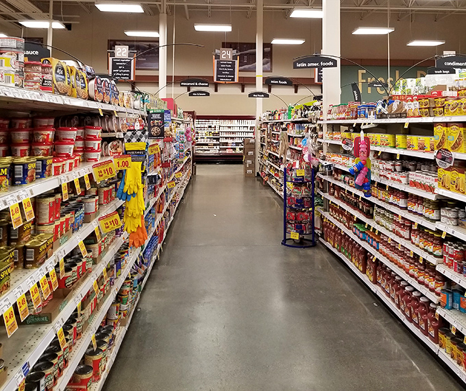 Grocery aisles stretch toward infinity, offering everything from everyday staples to exotic ingredients that make you forget you're in Alaska, not Manhattan.