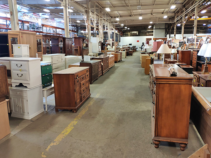 Dresser boulevard stretches as far as the eye can see. Each drawer once held someone else's secrets&mdash;now waiting for yours.