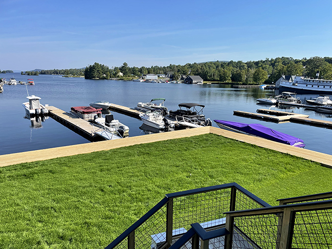 Boat docks that practically whisper "adventure awaits" – the perfect launching point for your Moosehead Lake explorations.