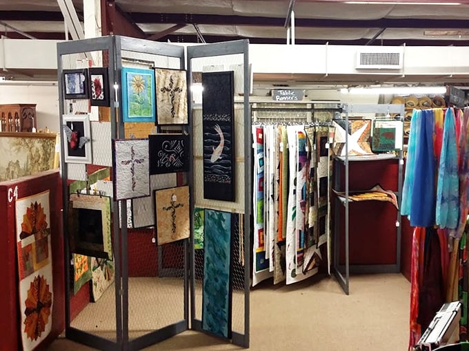 Art that doesn't take itself too seriously. This folding display offers everything from spiritual symbols to landscapes that might just match your living room.