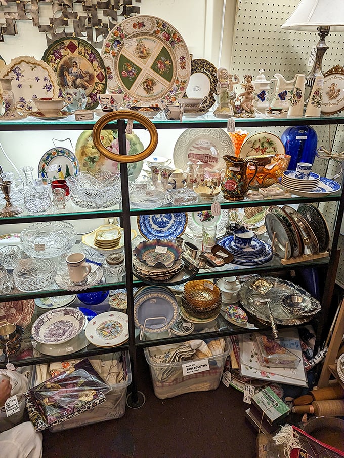 China patterns that have outlasted marriages and witnessed countless Sunday dinners. These plates have seen more history than your history teacher.