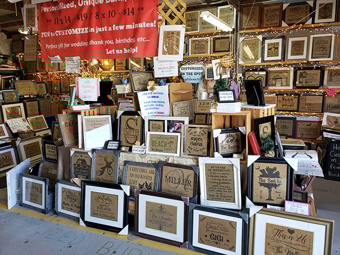 Custom frames galore! From "World's Best Grandma" to beachy mantras, there's a framed sentiment for every home and personality.