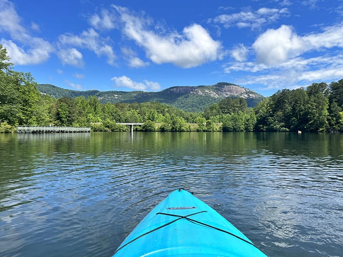 Paddling across Pinnacle Lake feels like gliding through a painting, except the scenery is real and nobody's charging admission.