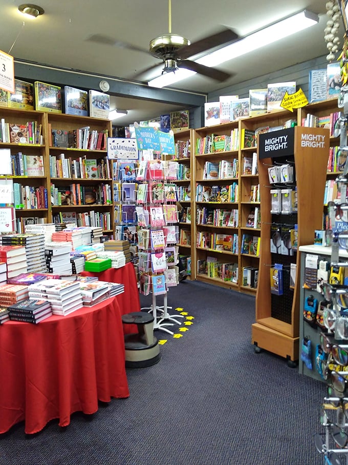 Ceiling fans and fluorescent lights might not scream "ambiance," but they've witnessed thousands of readers finding their next favorite story.