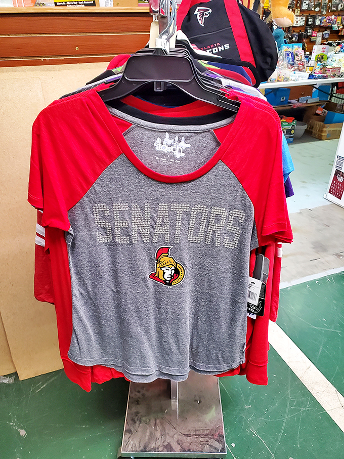 Sports fan paradise! That Senators shirt isn't just clothing&mdash;it's tribal identification and a conversation starter all in one package.