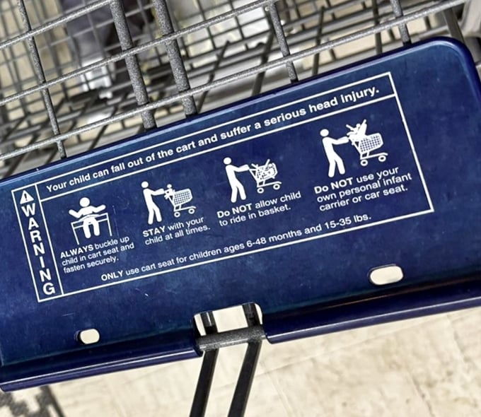 Even the shopping carts come with life lessons. Remember when mom said "don't stand in the cart"? Turns out she was right all along.
