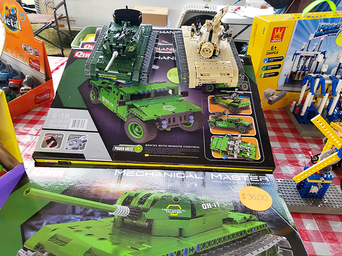 Childhood dreams in plastic form. These miniature tanks would make any 8-year-old (or 58-year-old) commander feel ready for backyard operations.