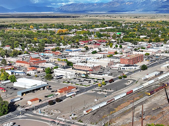 Alamosa's downtown spreads beneath vast mountain ranges, where the San Luis Valley opens up like a high-desert paradise.