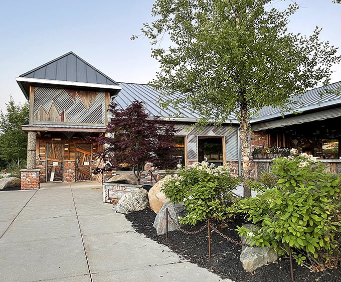 Bad Brad's looks more like a luxury cabin than a barbecue joint, but don't let the fancy stonework fool you &ndash; they're serious about smoke.