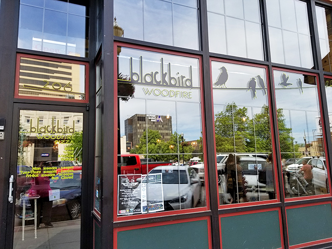 Blackbird's sleek urban storefront brings a touch of big-city pizza sophistication to downtown Fargo.